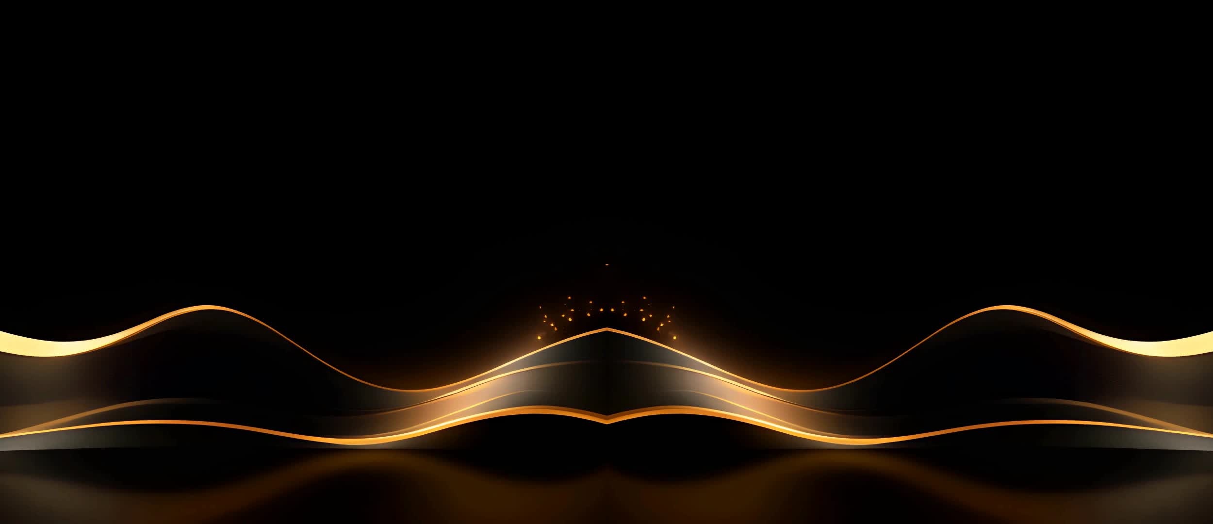 339412 动感舞台 发光 大屏 波浪 空间 不规则运动 黑金色 背景（此素材仅供学习参考 禁止商用）